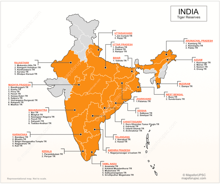 Tiger Reserves in India: Map, Key Facts & State-wise List 2026