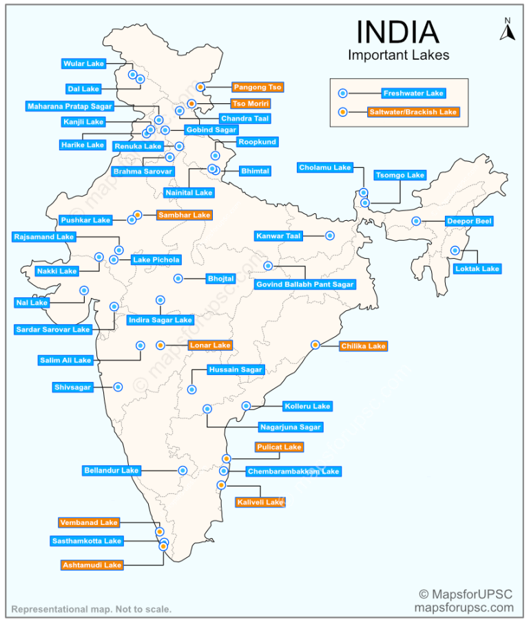 43 Important Lakes in India with PDF Map & Key Facts [State-wise]